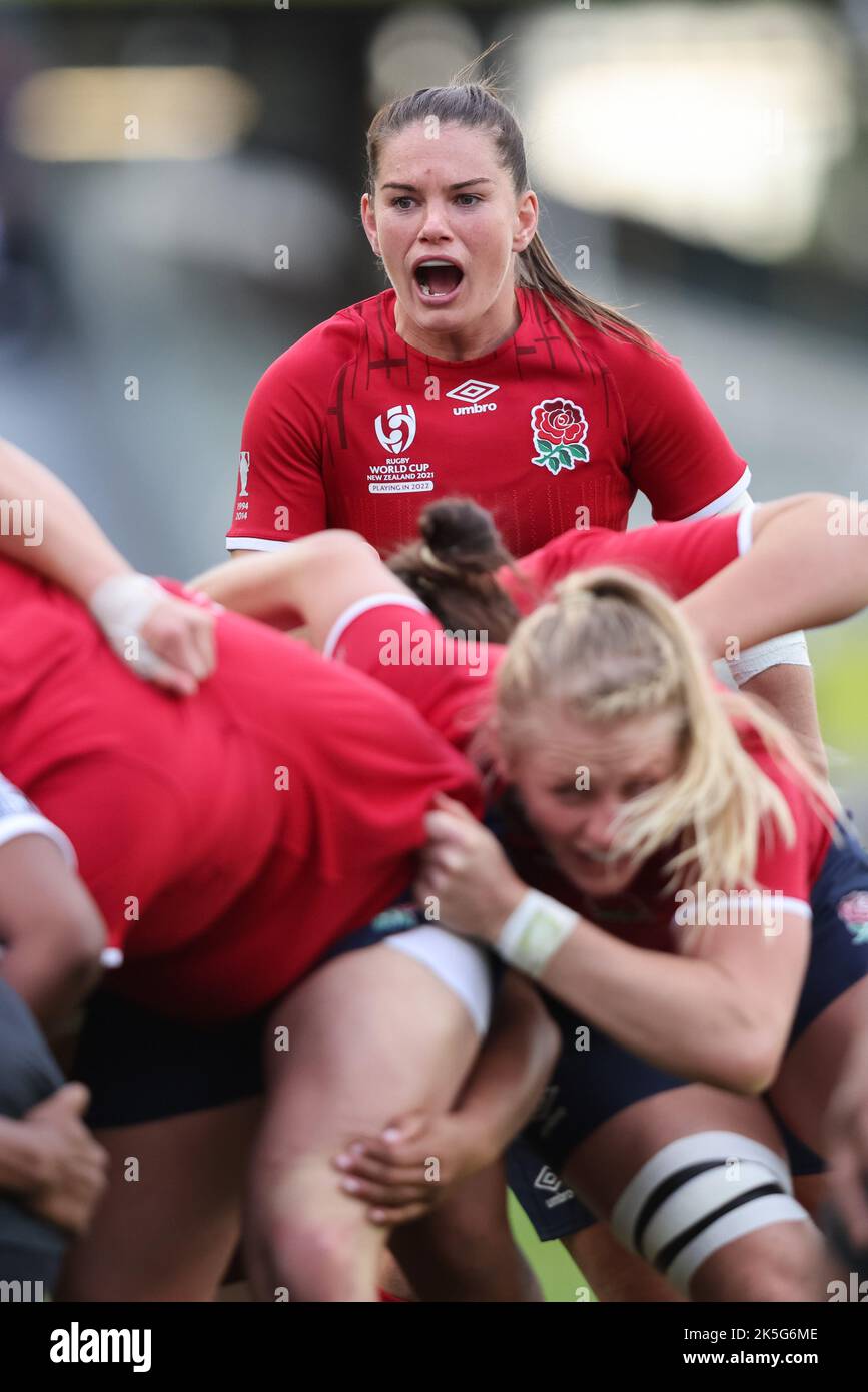Leanne Infante of England gives teams mates instructions during the ...