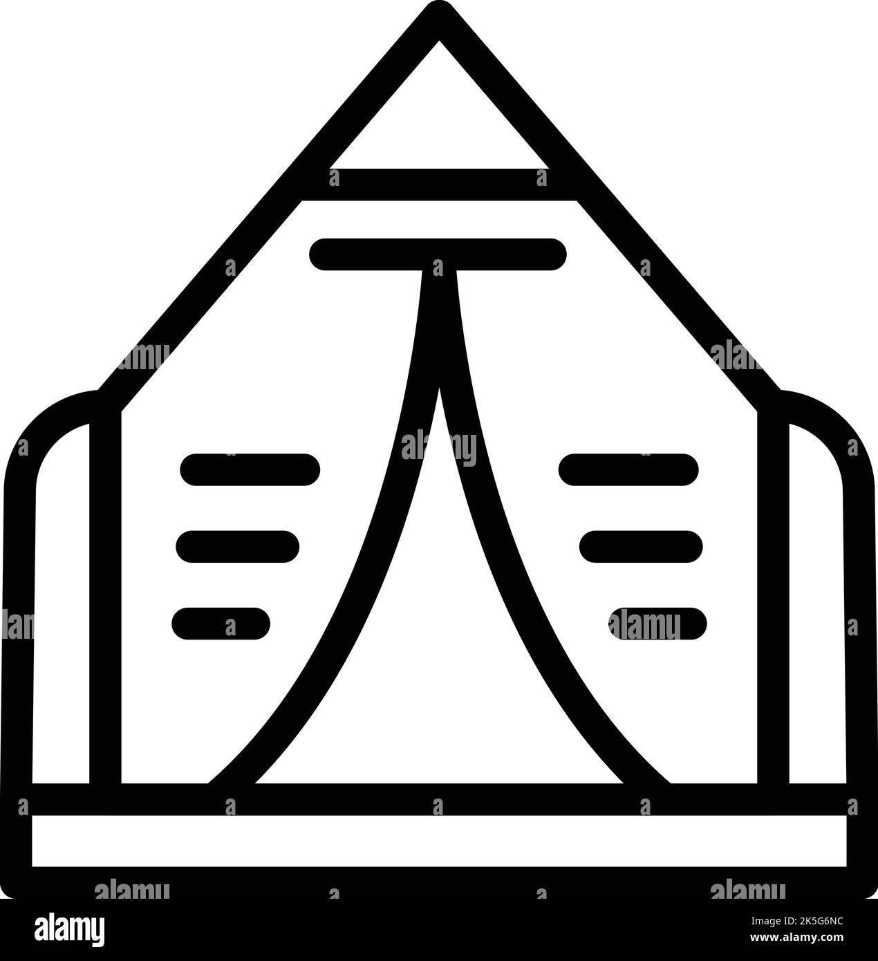 Lodge tent icon outline vector. Forest house. Chair vacation Stock ...