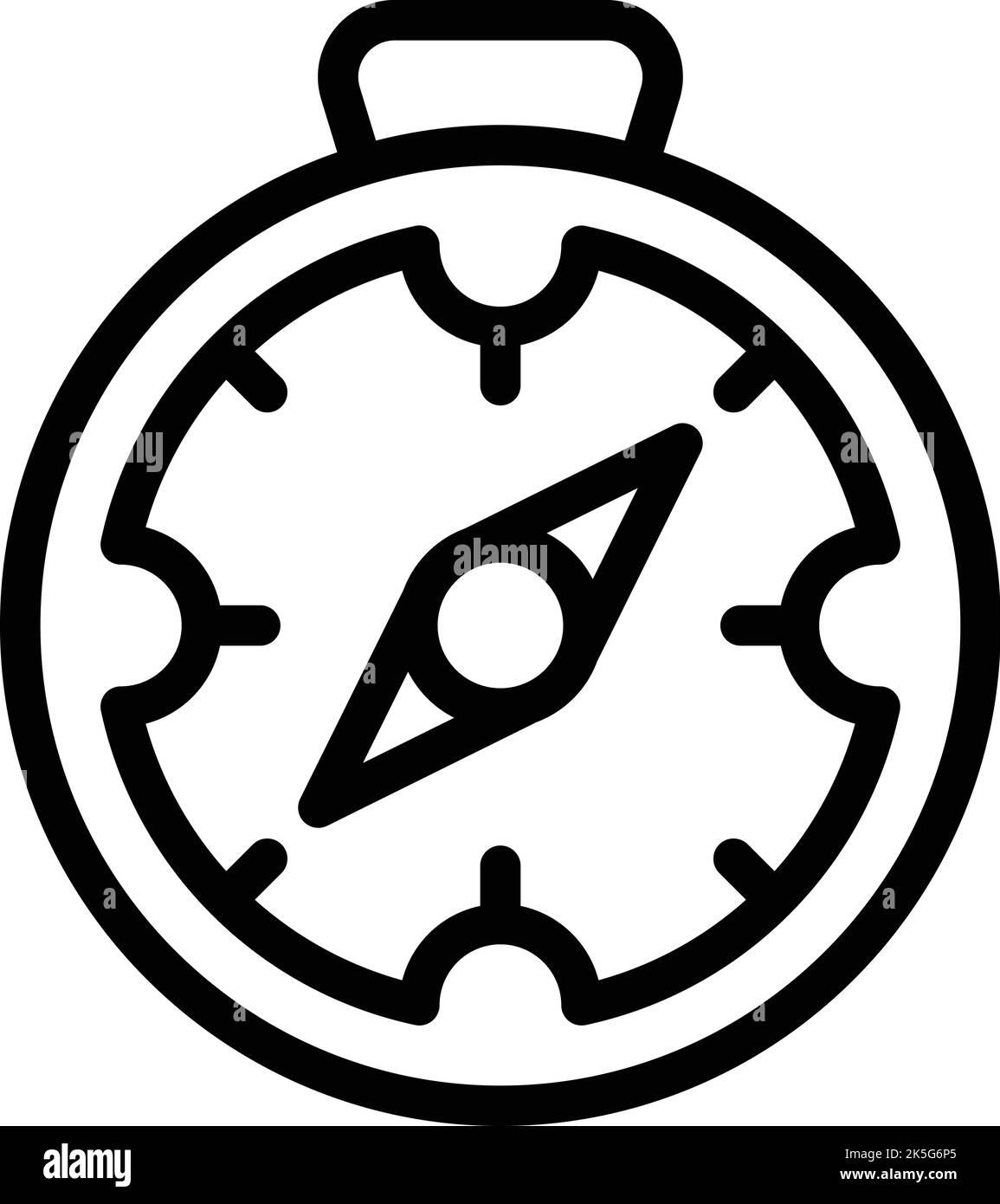 Glamping compass icon outline vector. Travel nature. Forest trip Stock ...