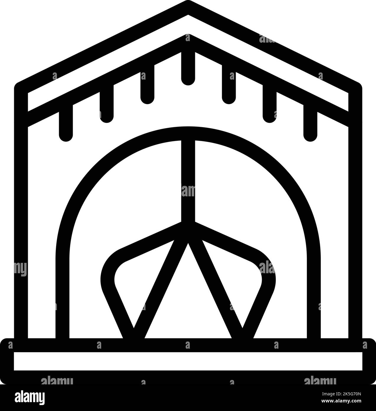 Vacation tent icon outline vector. Luxury tent. Lodge chair Stock ...