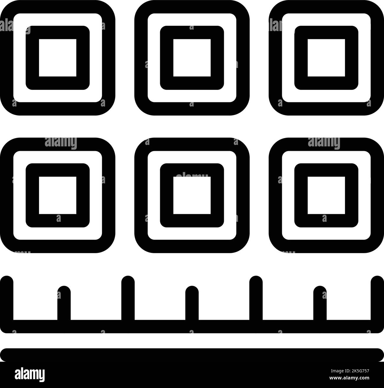 Cube tile icon outline vector. Ceramic house. Cement surface Stock ...