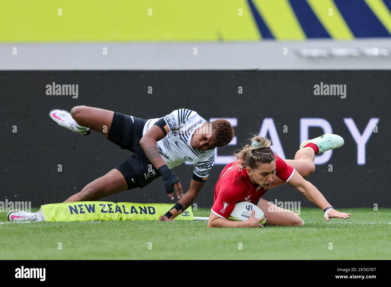 Auckland, New Zealand. 08th Oct, 2022. Claudia MacDonald of England ...