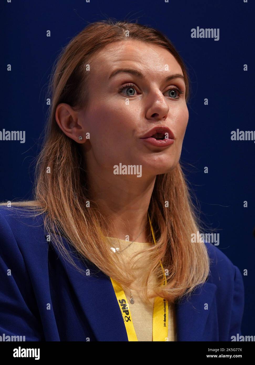 Lesia Vasylenko, Ukrainian Member of Parliament speaking during the SNP ...