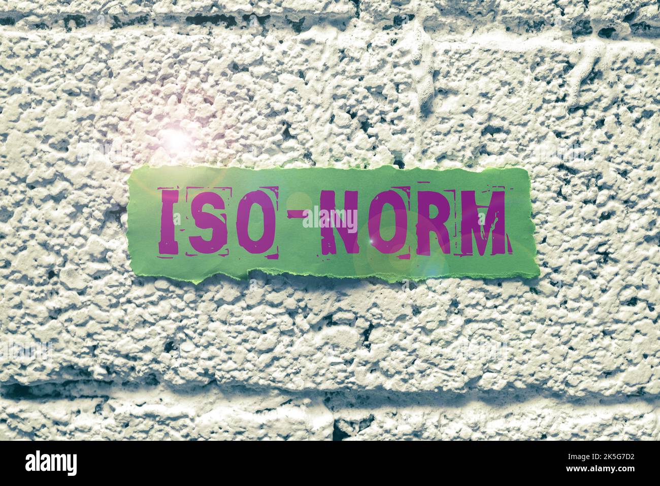 Hand writing sign Iso Norm. Word for An accepted standard or a way of ...