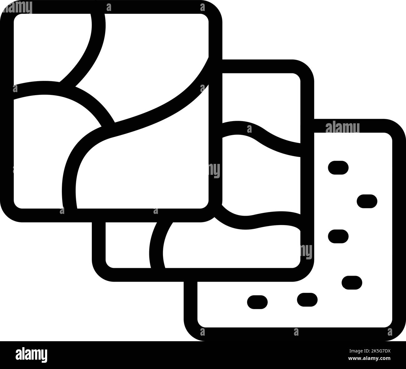 Yard tile icon outline vector. Construction surface. Cement stone Stock ...