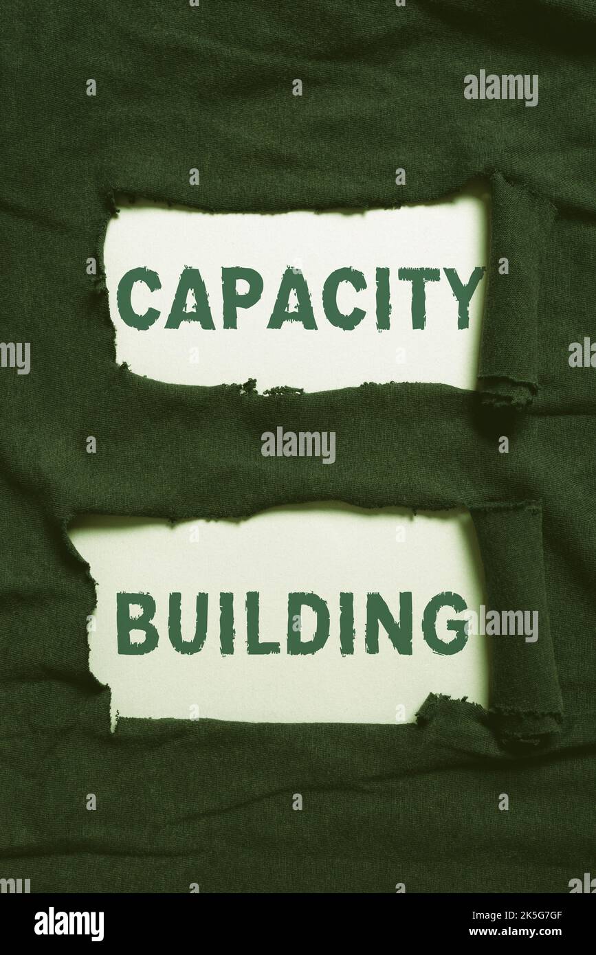 Conceptual caption Capacity Building. Word Written on process by which ...