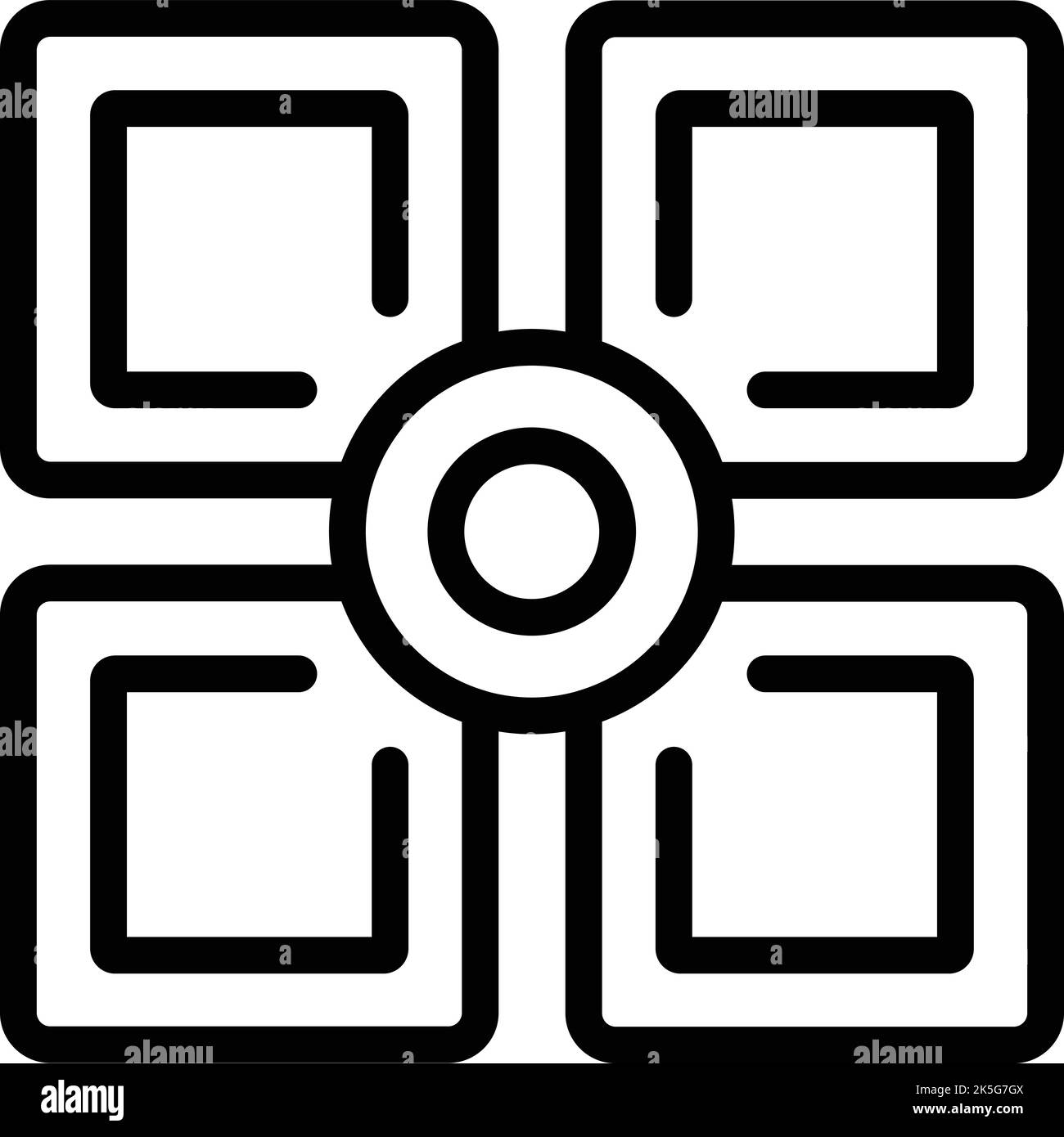 Tile icon outline vector. Floor installation. Construction surface ...