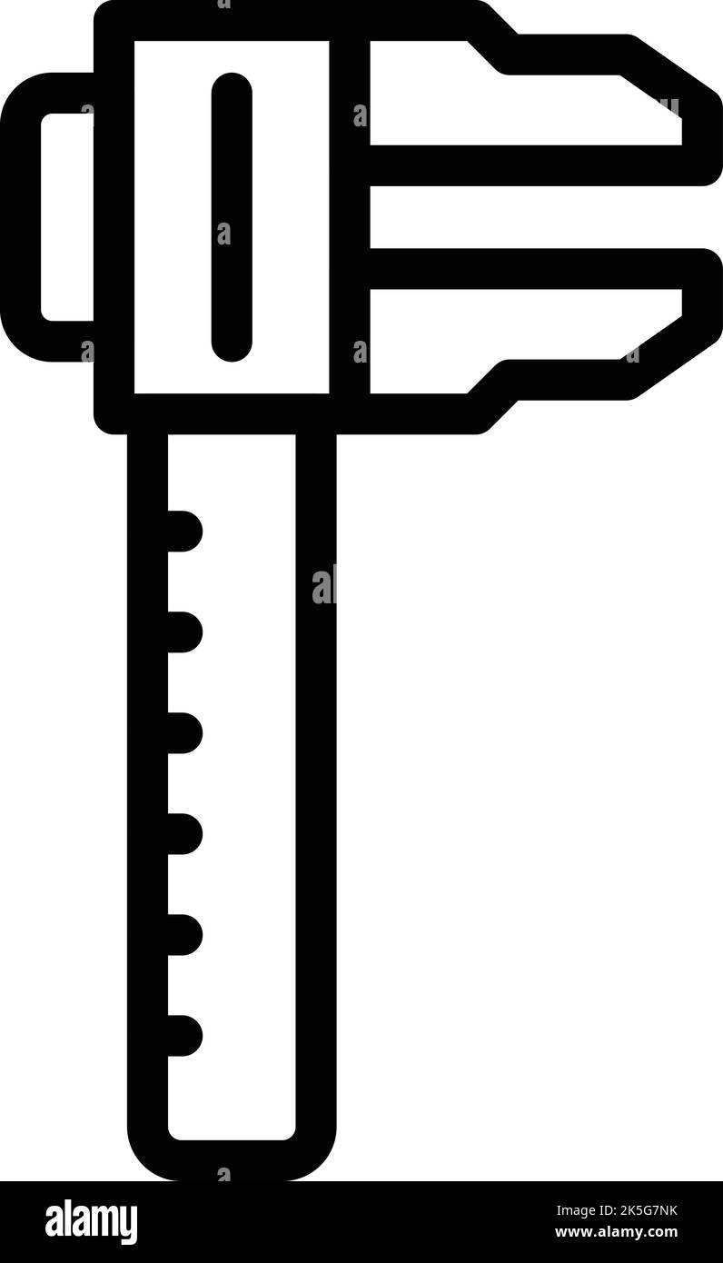 Measurement tool icon outline vector. Work maker. Making process Stock ...