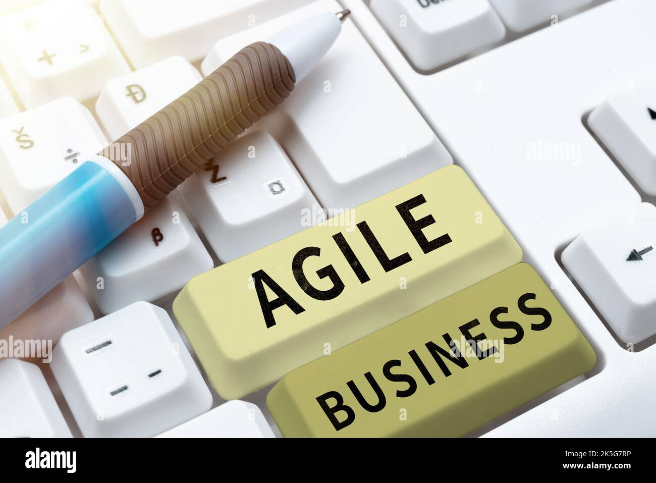 Text showing inspiration Agile Business. Concept meaning capability of ...