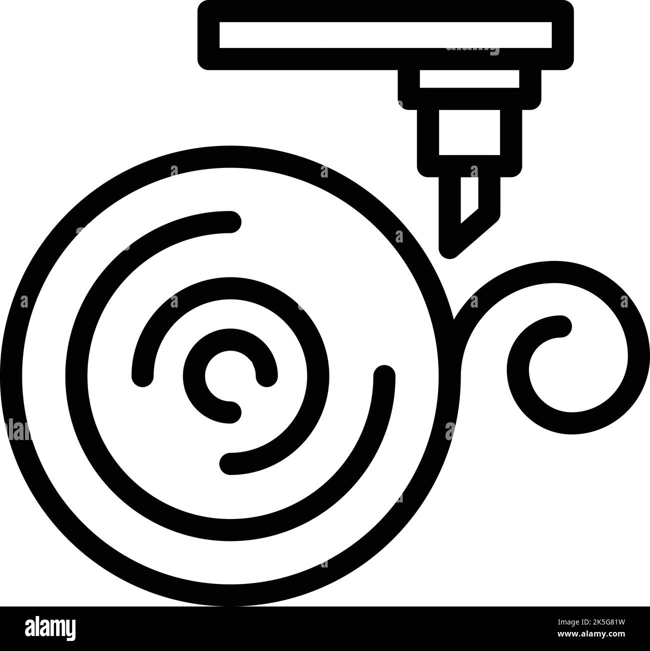 Wood production icon outline vector. Work factory. Industry plant Stock ...