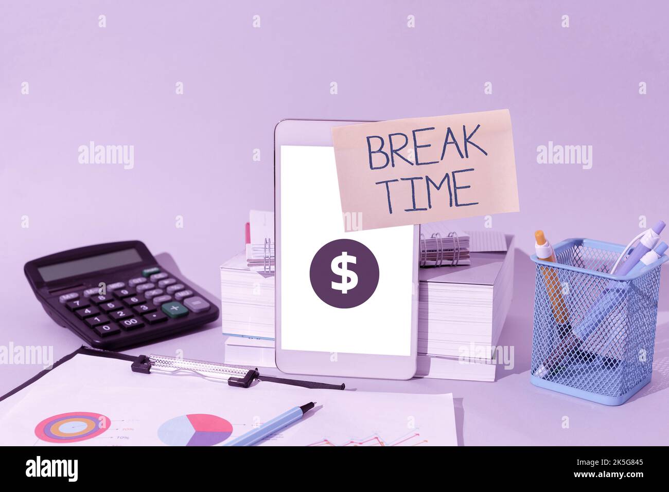 Text caption presenting Break Time. Conceptual photo Period of rest or ...