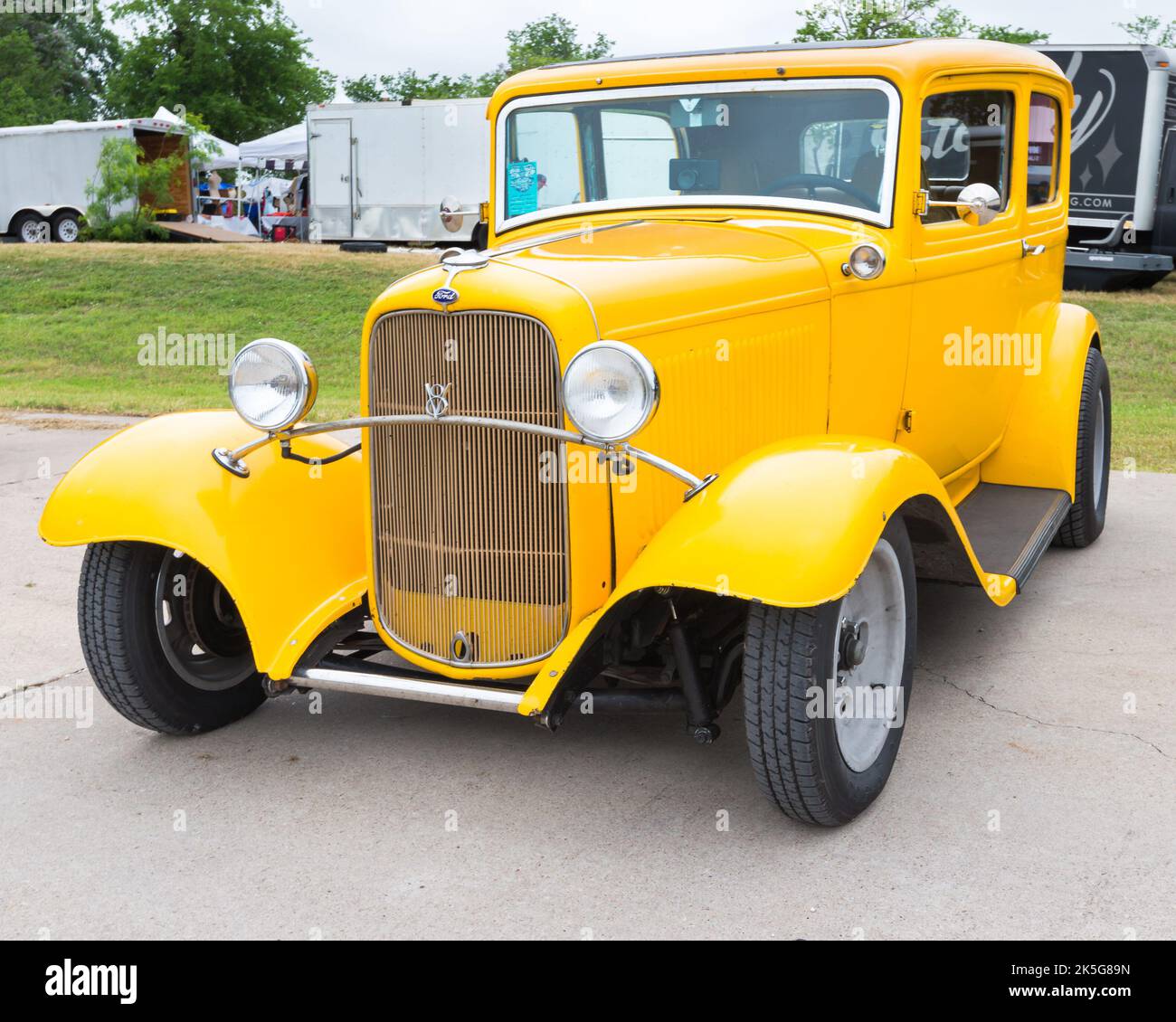 AUSTIN, TX/USA - April 17, 2015: A 1932 Ford Tudor car, Lonestar Round ...