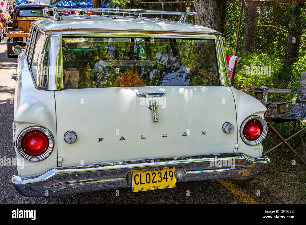 Falcon Heights, MN - June 18, 2022: High perspective rear view of a ...