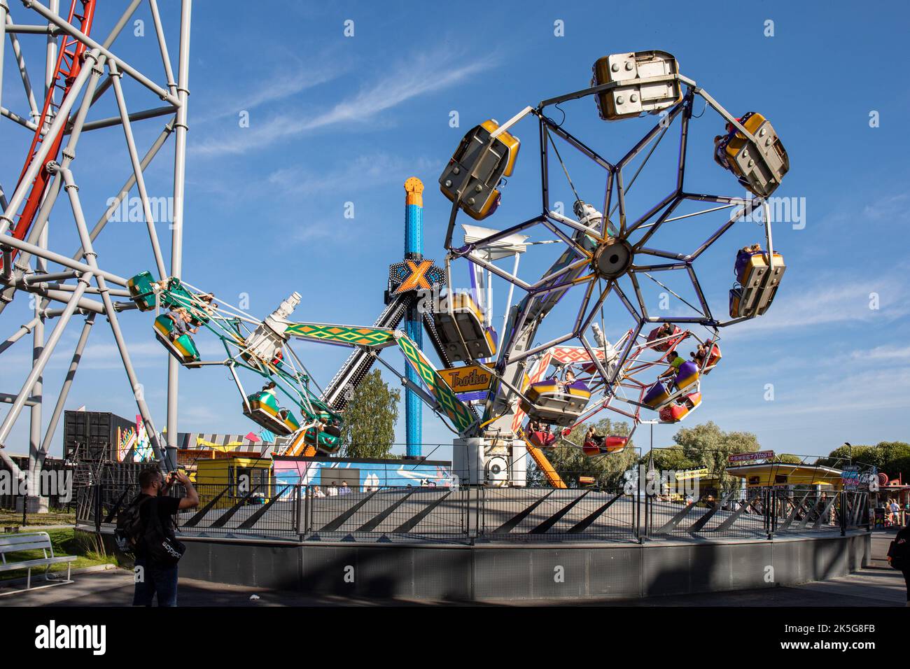 Troika amusement ride in Särkänniemi amusement park, Tampere, Finland ...