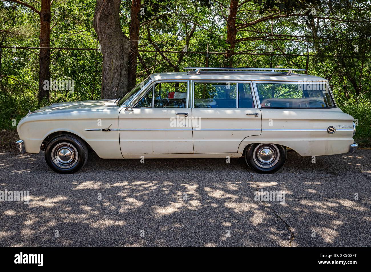 Falcon Heights, MN - June 18, 2022: High perspective side view of a ...