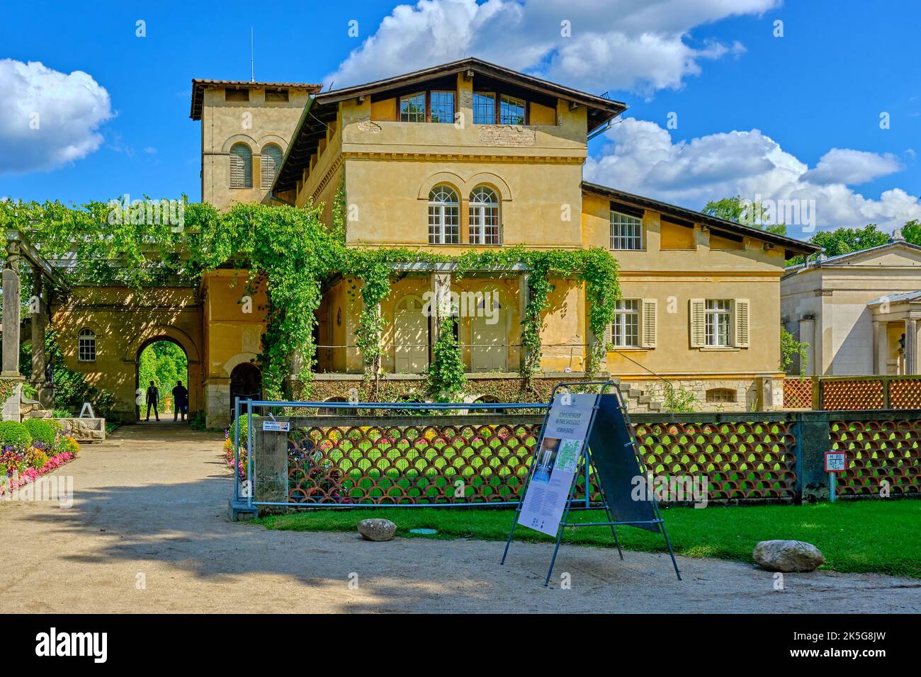 The Roman Baths in Sanssouci Park, Potsdam, Brandenburg, Germany Stock ...