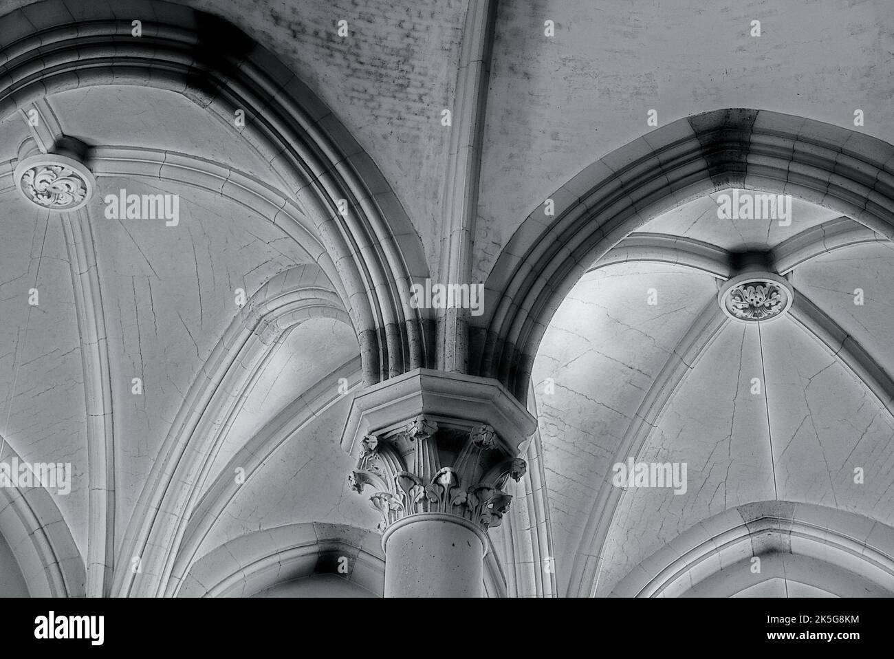 A low angle shot of an ancient temple ceiling with creative ...