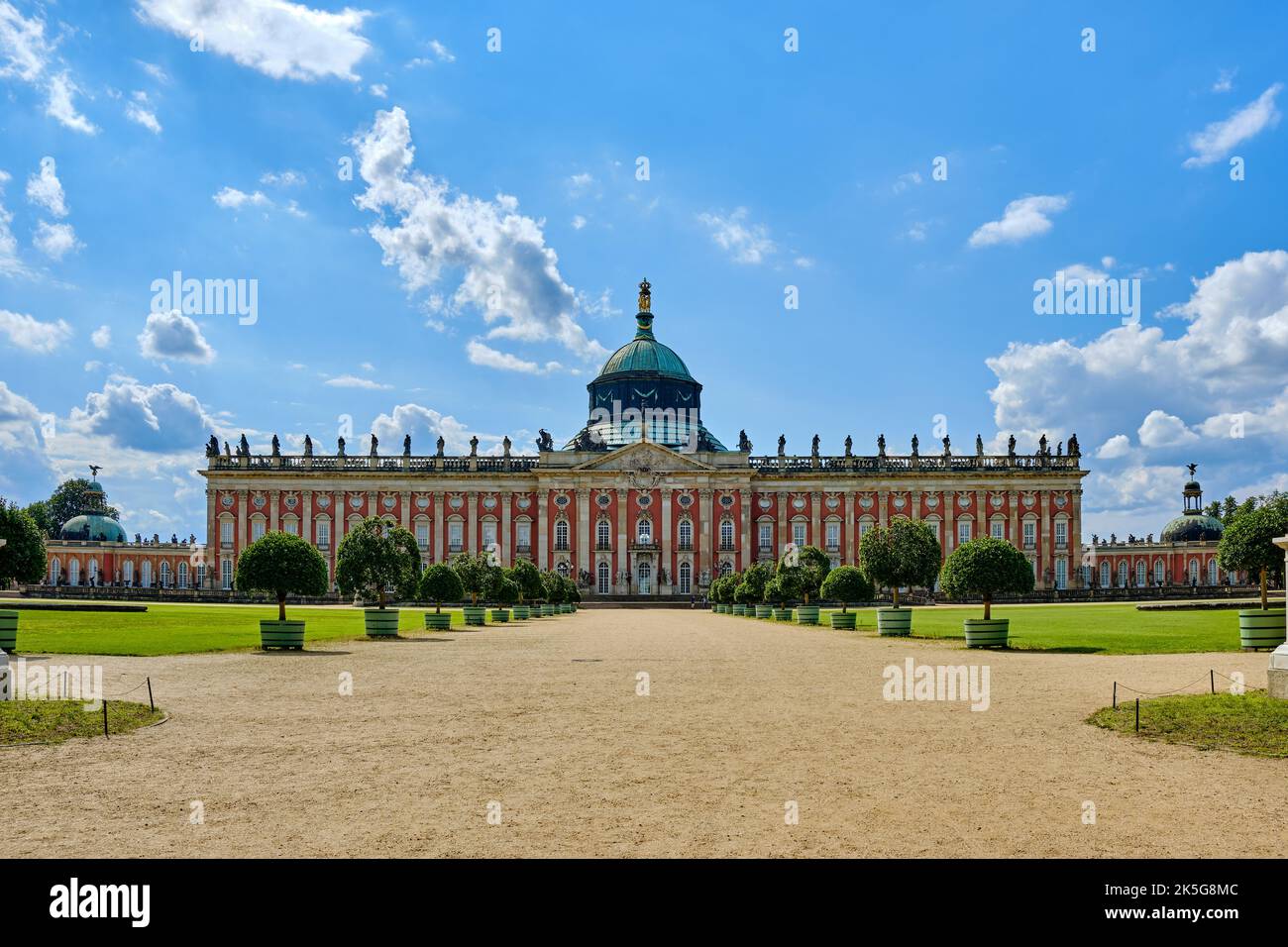 The Neues Palais (New Palace), a Prussian Baroque edifice, especially ...