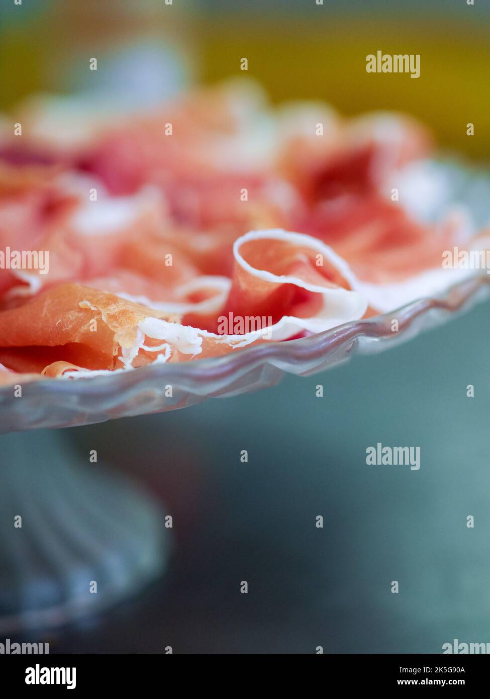 Slice spanish curated ham hi-res stock photography and images - Alamy