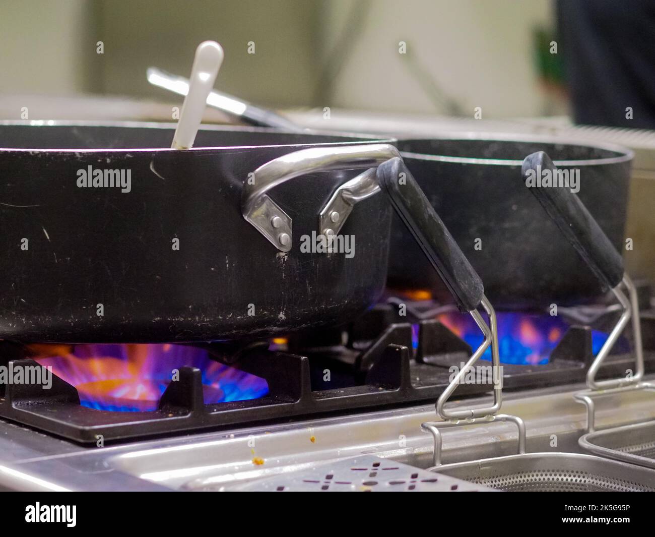 chef at work in hotel industrial. kitchen Stock Photo - Alamy