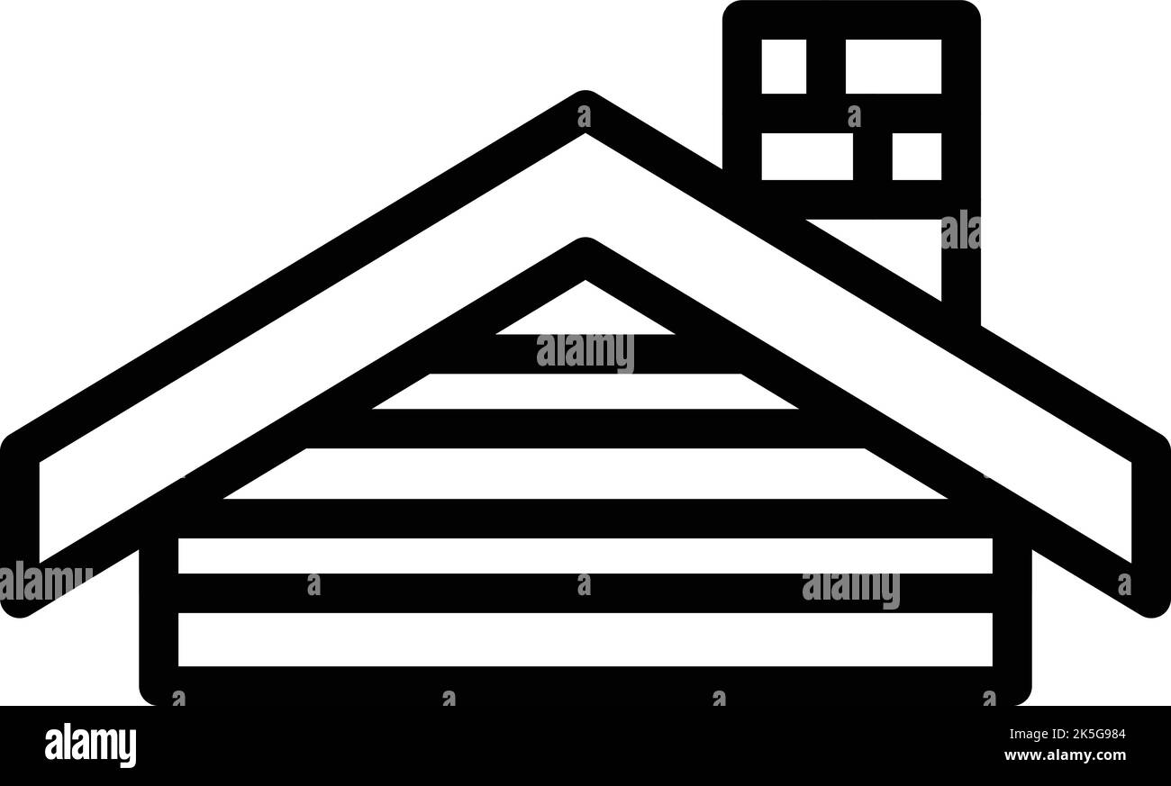 House roof icon outline vector. Home roofer. Repair renovation Stock ...