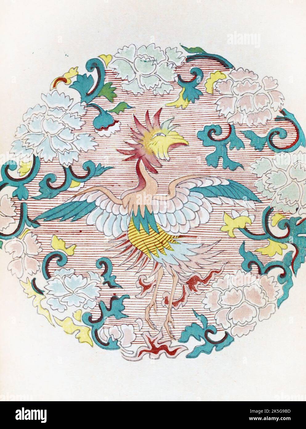 Traditional Japanese Phoenix Drawing