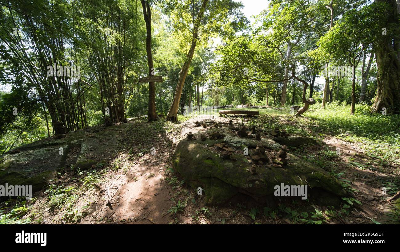 Wat Phrathat Phu Phek, the temple is near Sakon Nakhon in northeast ...