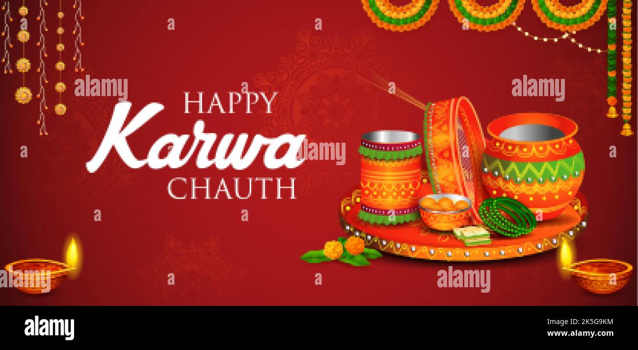 Karwa pooja Stock Vector Images - Alamy