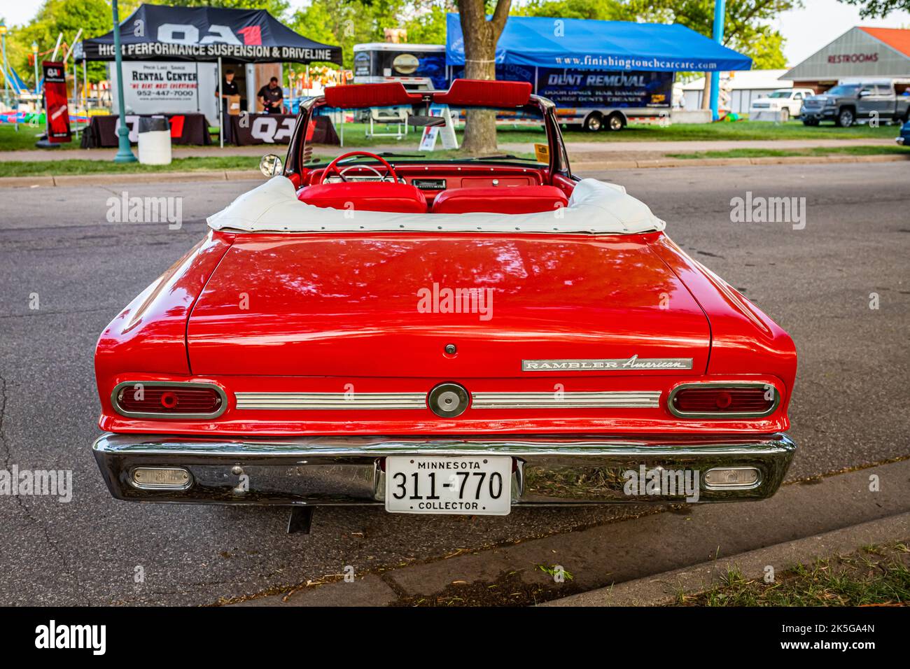 Falcon Heights, MN - June 19, 2022: High perspective rear view of a ...