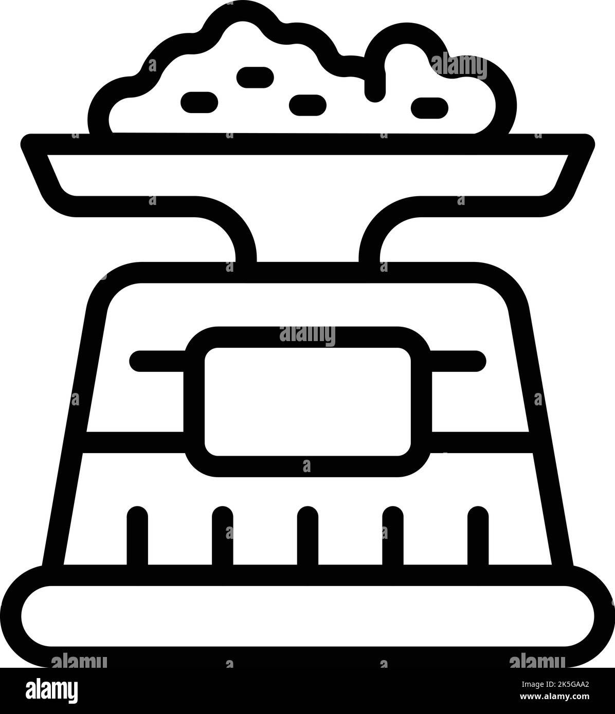 Gold scales icon outline vector. Mine game. Golden ore Stock Vector ...