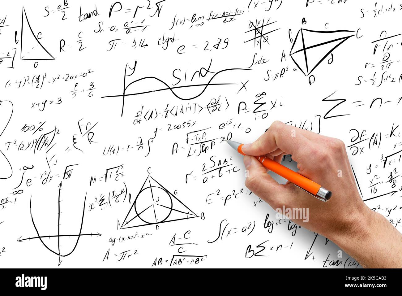 pen writes mathematical equations on whiteboard Stock Photo - Alamy