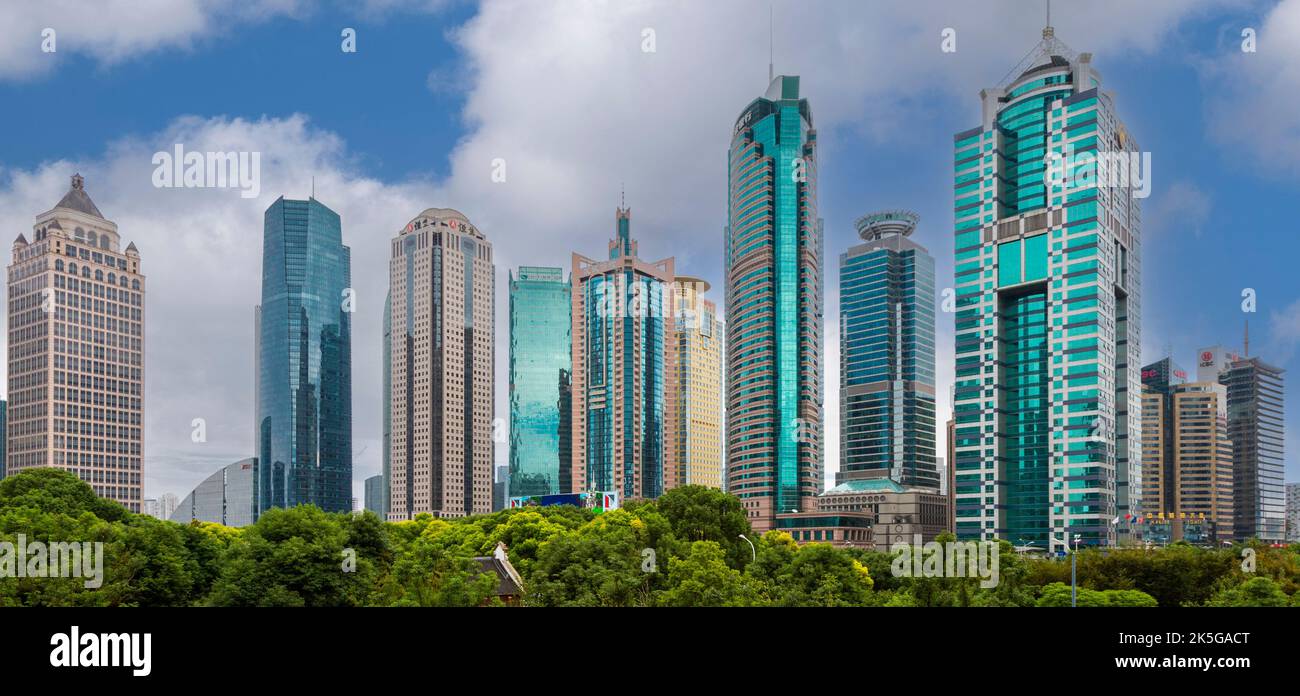 China, Shanghai. Office Buildings, Central Shanghai Stock Photo - Alamy