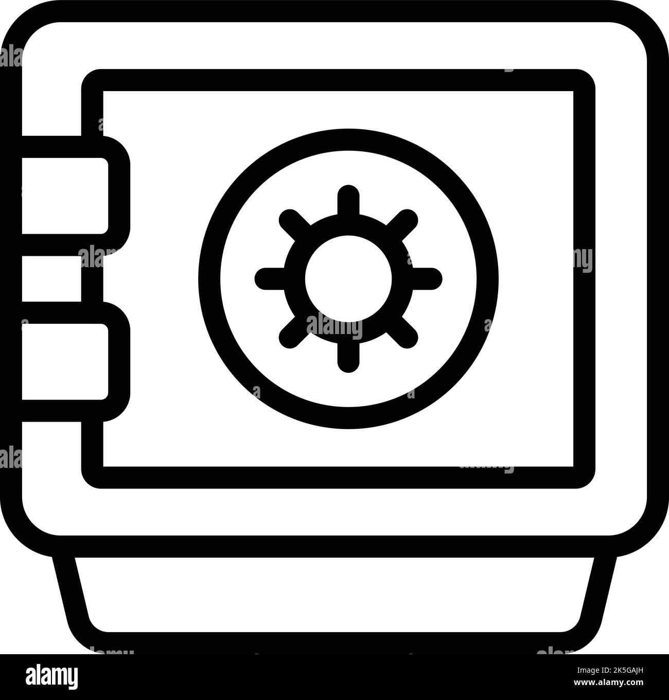 Gold safe icon outline vector. Golden mine. Rock diamond Stock Vector ...