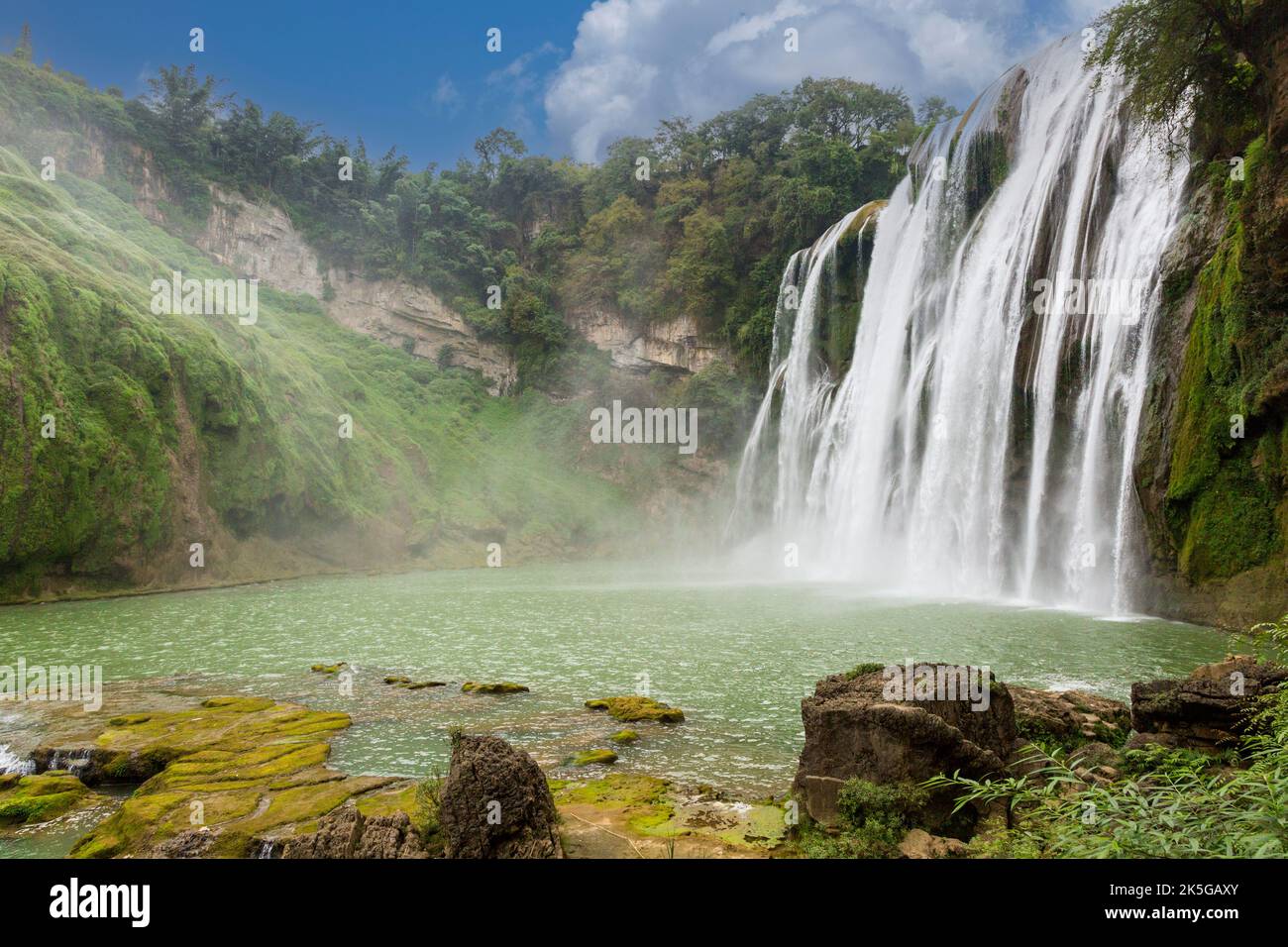 Guizhou Province, China. Yellow Fruit Tree (Huangguoshu) Waterfall ...