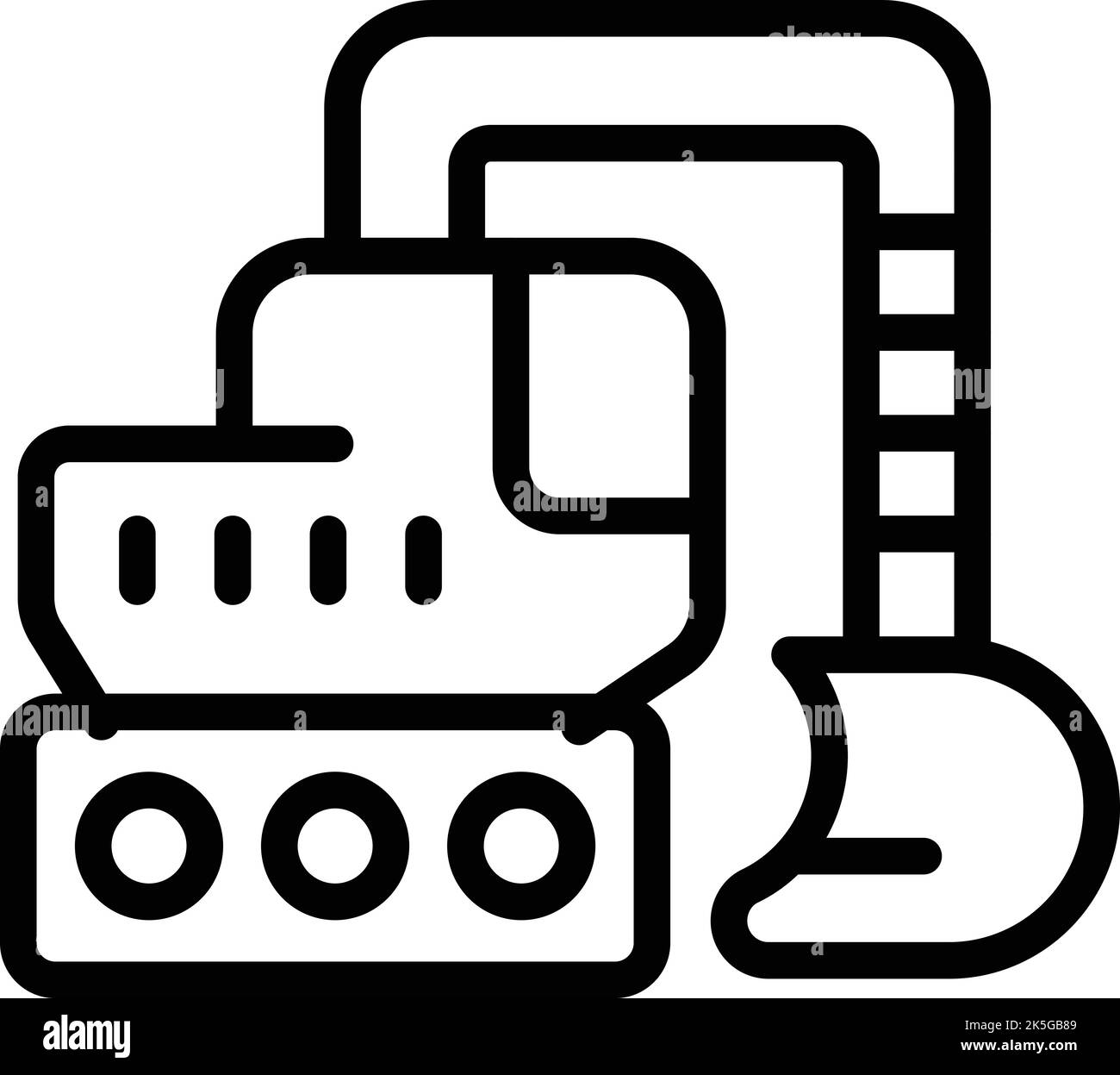 Mine excavator icon outline vector. Gold ore. Coal miner Stock Vector ...