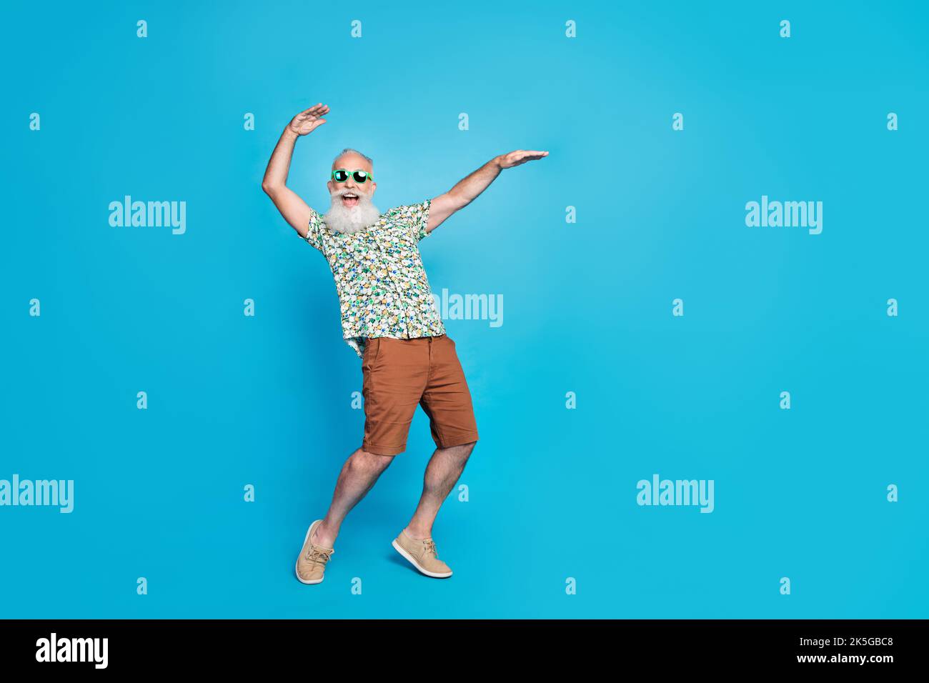 Full Body Size Photo Of Swag Excited Positive Granddad Dancing full-body-size-photo-of-swag-excited-positive-granddad-dancing
