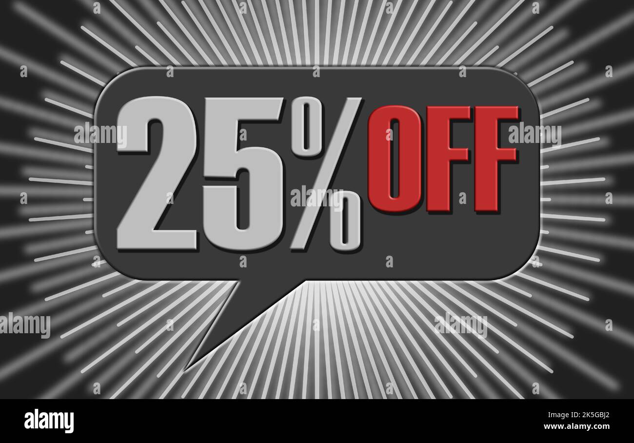 25 percent promotion banner tag Stock Vector Image & Art - Alamy