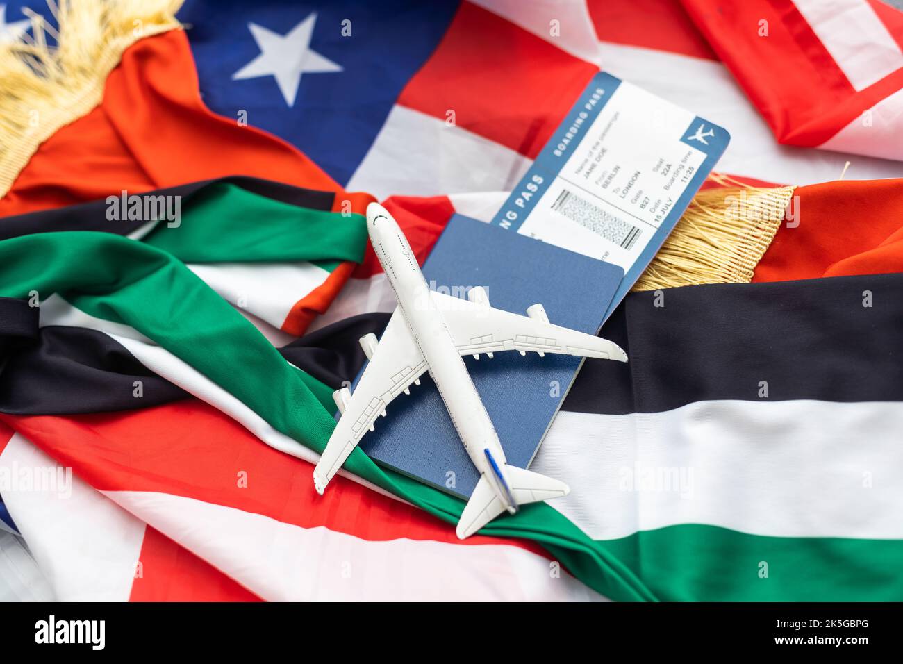 Uae usa flags hi-res stock photography and images - Alamy