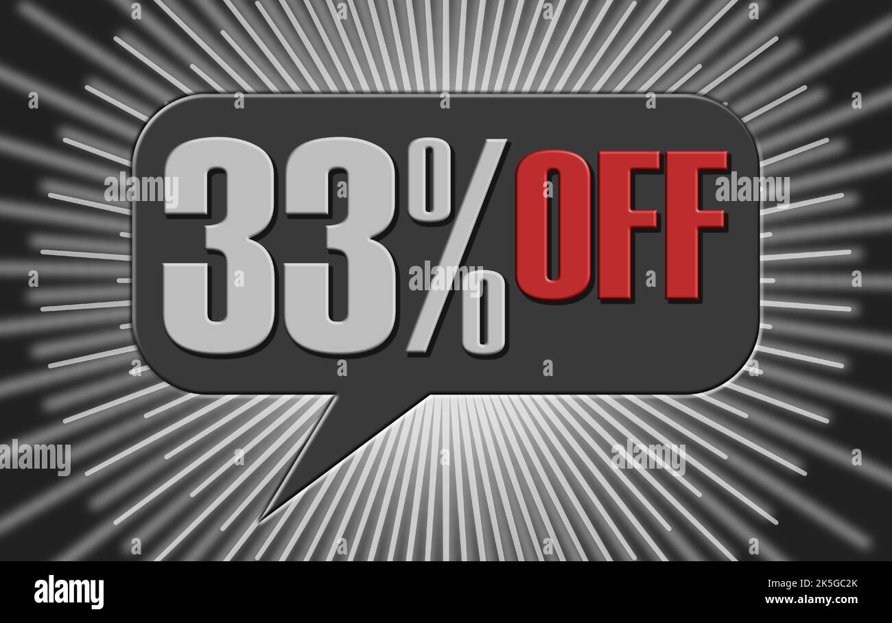 33 percent promotion banner tag Stock Vector Image & Art - Alamy