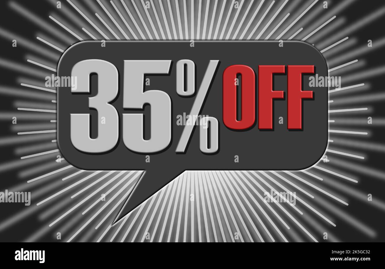 35 percent promotion banner tag Stock Vector Image & Art - Alamy