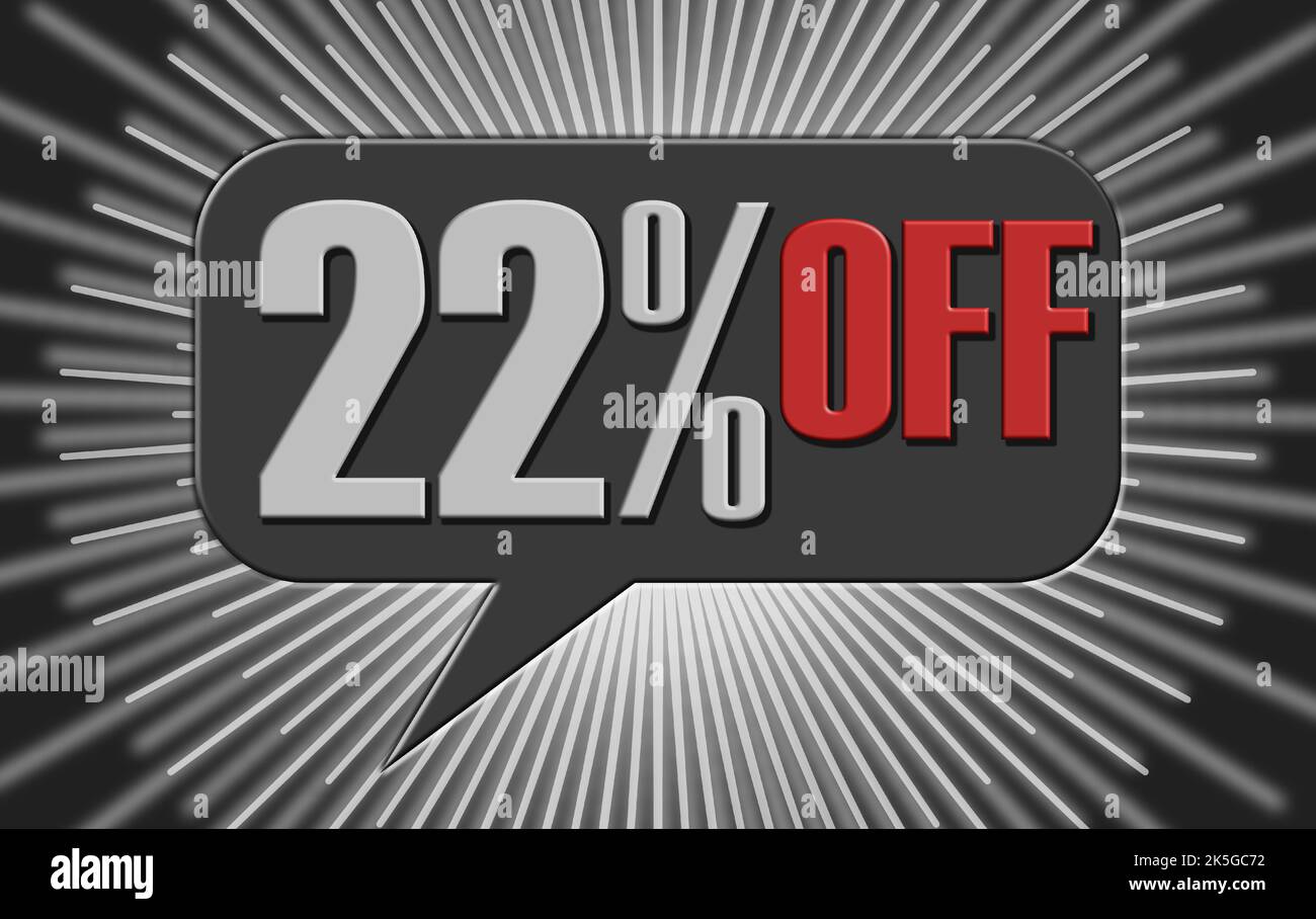 22 percent promotion banner tag Stock Vector Image & Art - Alamy
