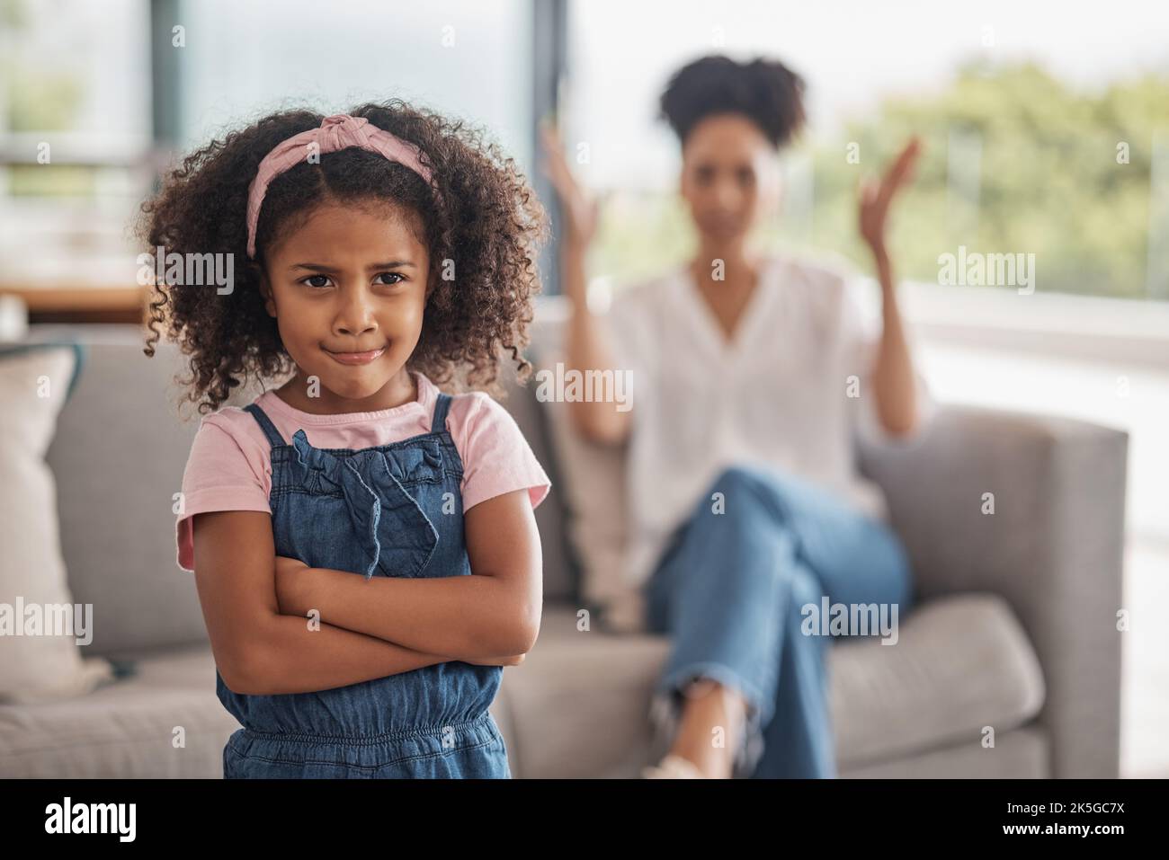 Fight, family and angry mother and child in conflict, argument or ...