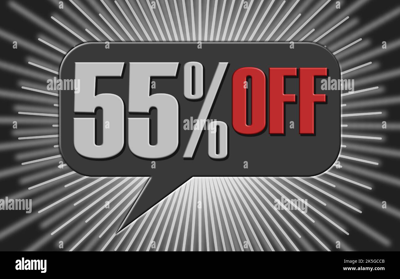 55 percent promotion banner tag Stock Vector Image & Art - Alamy