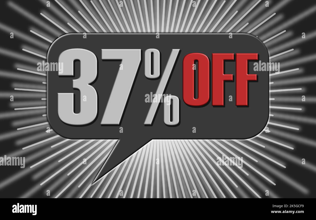 37 percent promotion banner tag Stock Vector Image & Art - Alamy