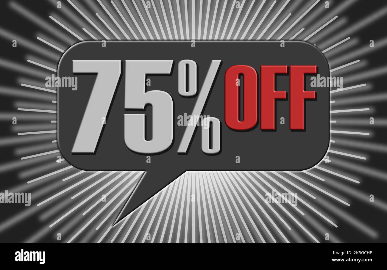 75 percent promotion banner tag Stock Vector Image & Art - Alamy