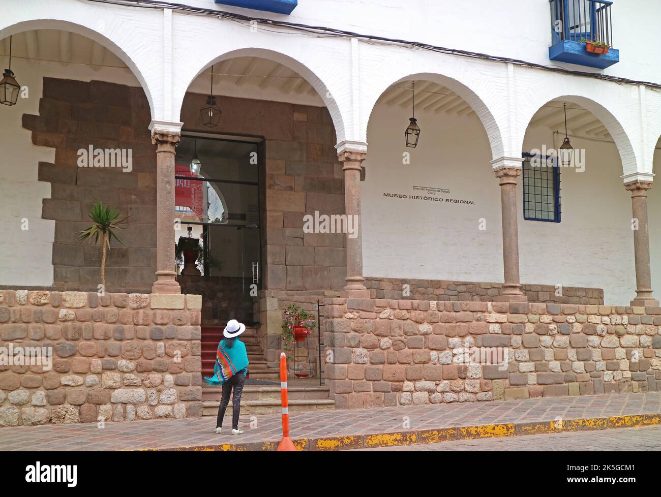Female Visitor at the Entrance of Museo Historico Regional or Cusco ...
