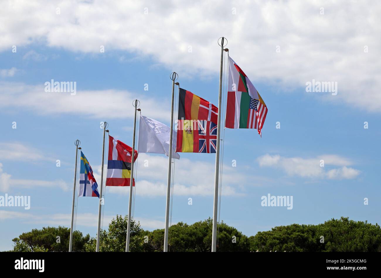 international flags of many European and world states during the ...