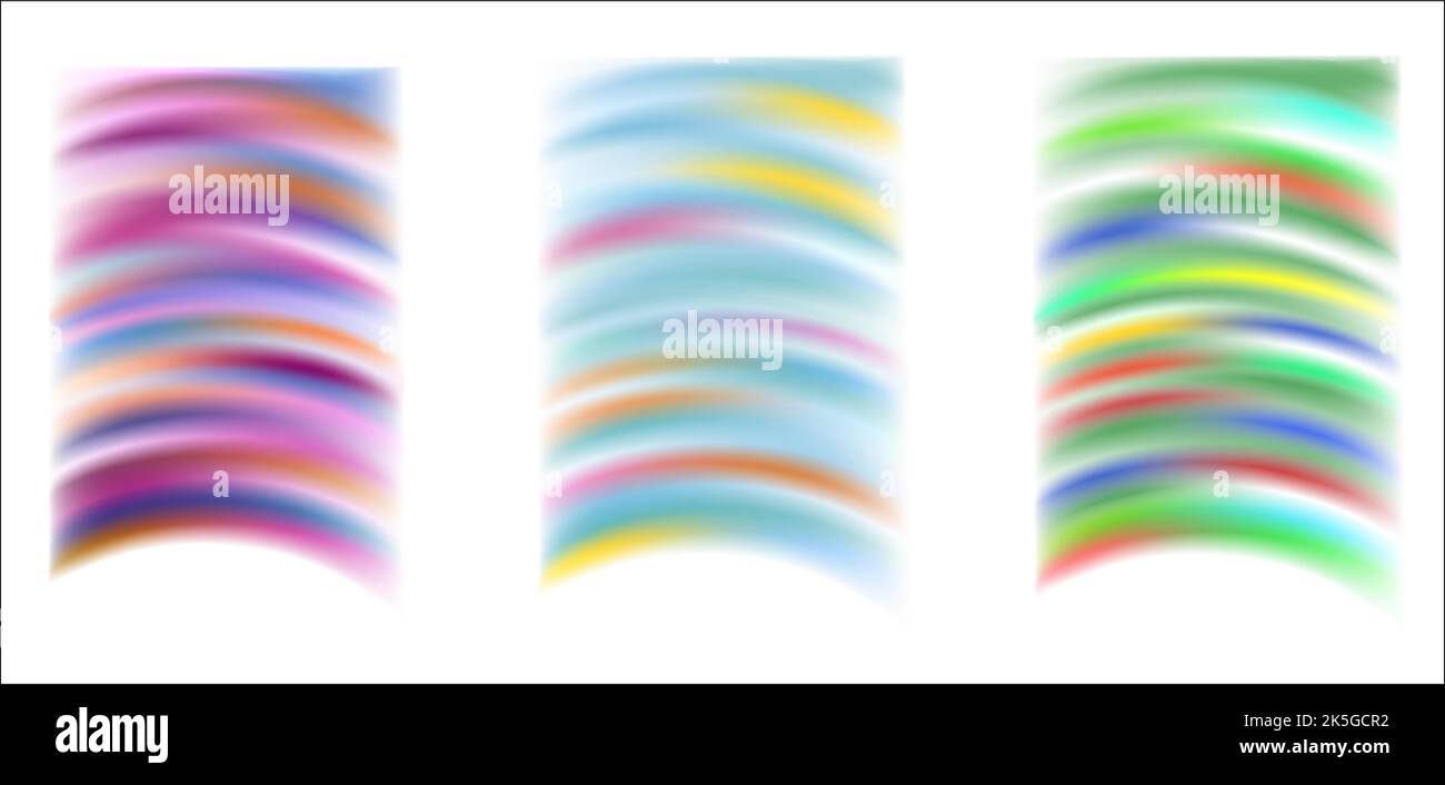 A Set Of Striped Gradients Multicolored Rectangular Shape Modern Abstract Background Texture