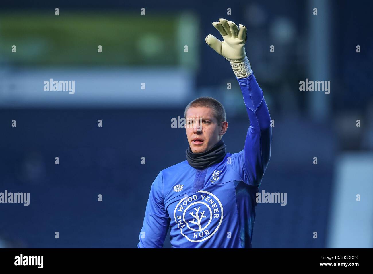 Ethan Horvath #34 of Luton Town during the pre-game warm up ahead of ...