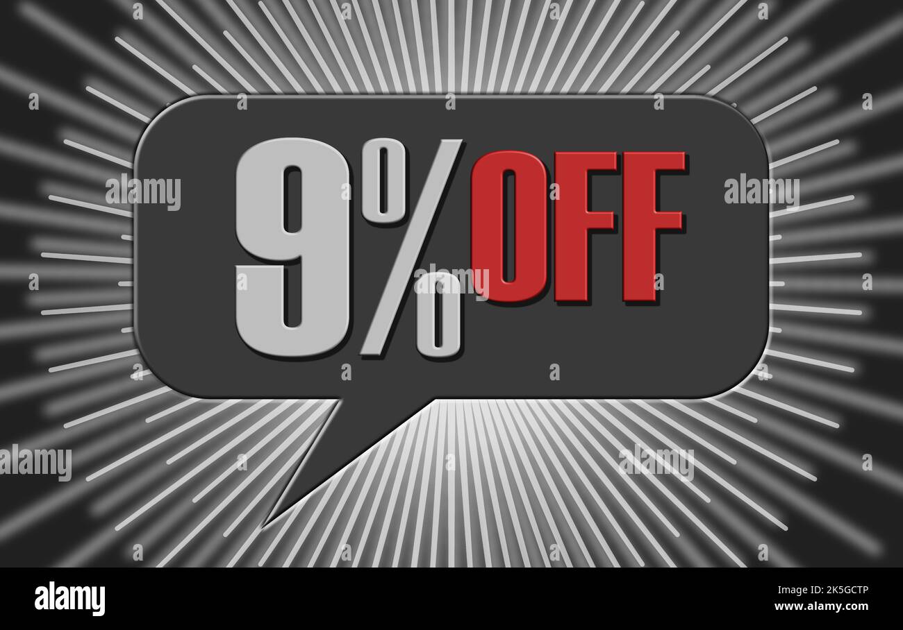 9 percent Stock Vector Images - Alamy